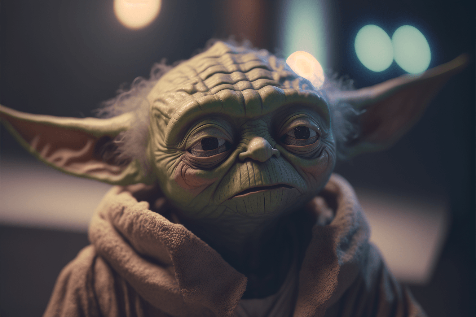 Photorealistic portrait Yoda - AI generated free images and icons with ...