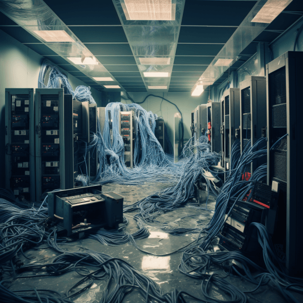Chaos in connectivity: The datacenter disaster unfolds - AI generated ...